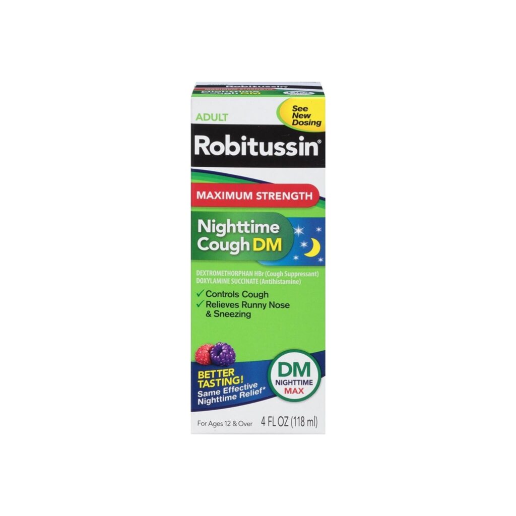 Robitussin Max Strength Nighttime Cough DM Cough Suppressant ...