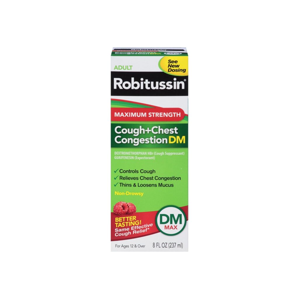 Robitussin Maximum Strength Cough and Chest Congestion DM Non-Drowsy ...