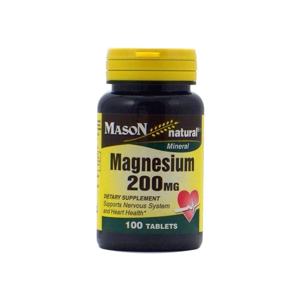 Mason Natural Magnesium 200 mg Tablets 100 ea – valpacks